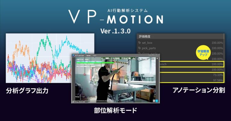 AI行動解析システム「VP-Motion」が、3つの新機能を追加して大型アップデートしました！ | 株式会社ネクストシステム